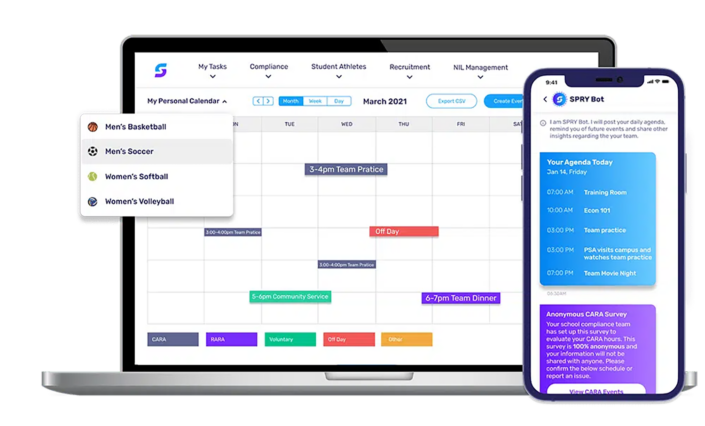 Spry Calendar - Manage Athletic and Academic Schedules