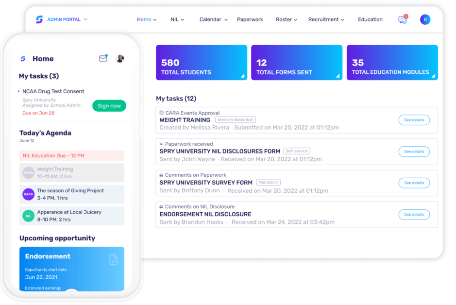 Spry | All-In-One Intercollegiate Athletics Management Tool