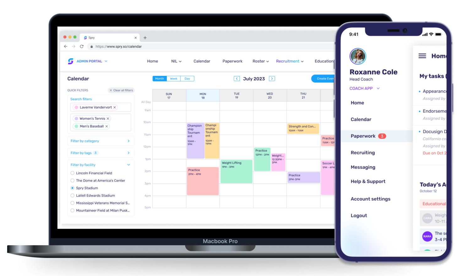Spry | All-In-One Intercollegiate Athletics Management Tool
