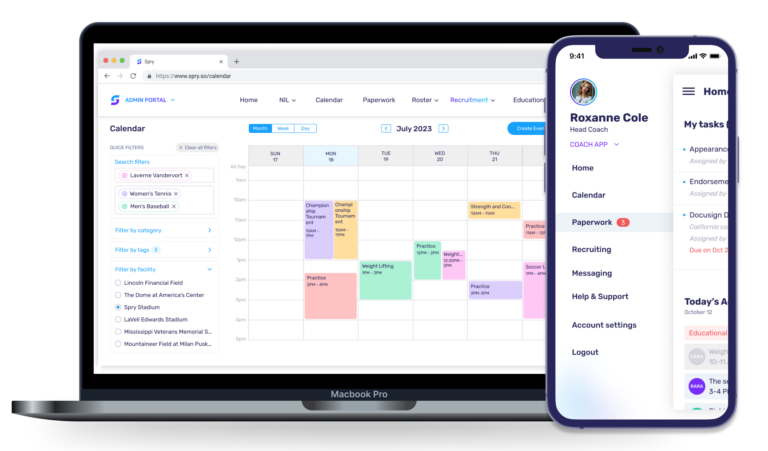 Spry | All-In-One Intercollegiate Athletics Management Tool